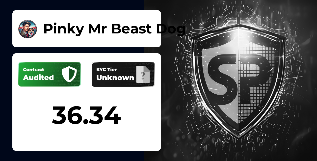 Pinky Mr Beast Dog | SolidProof TrustNet